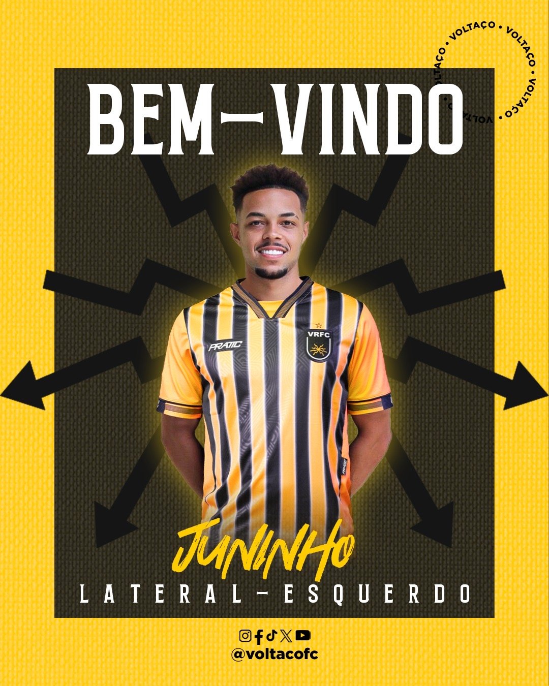 VOLTAÇO ANUNCIA A CONTRATAÇÃO DO LATERAL-ESQUERDO JUNINHO - O Maior do ... VOLTAÇO ANUNCIA A CONTRATAÇÃO DO LATERAL-ESQUERDO JUNINHO - O Maior do ...